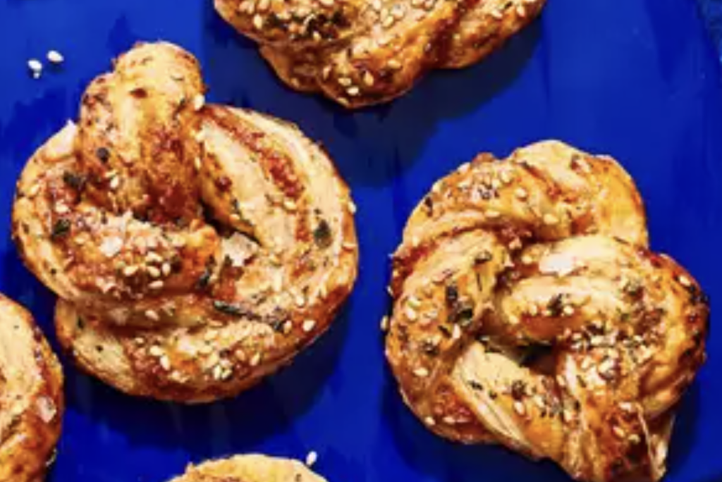 Red Pepper Walnut Pastries - Curly Red Cafe
